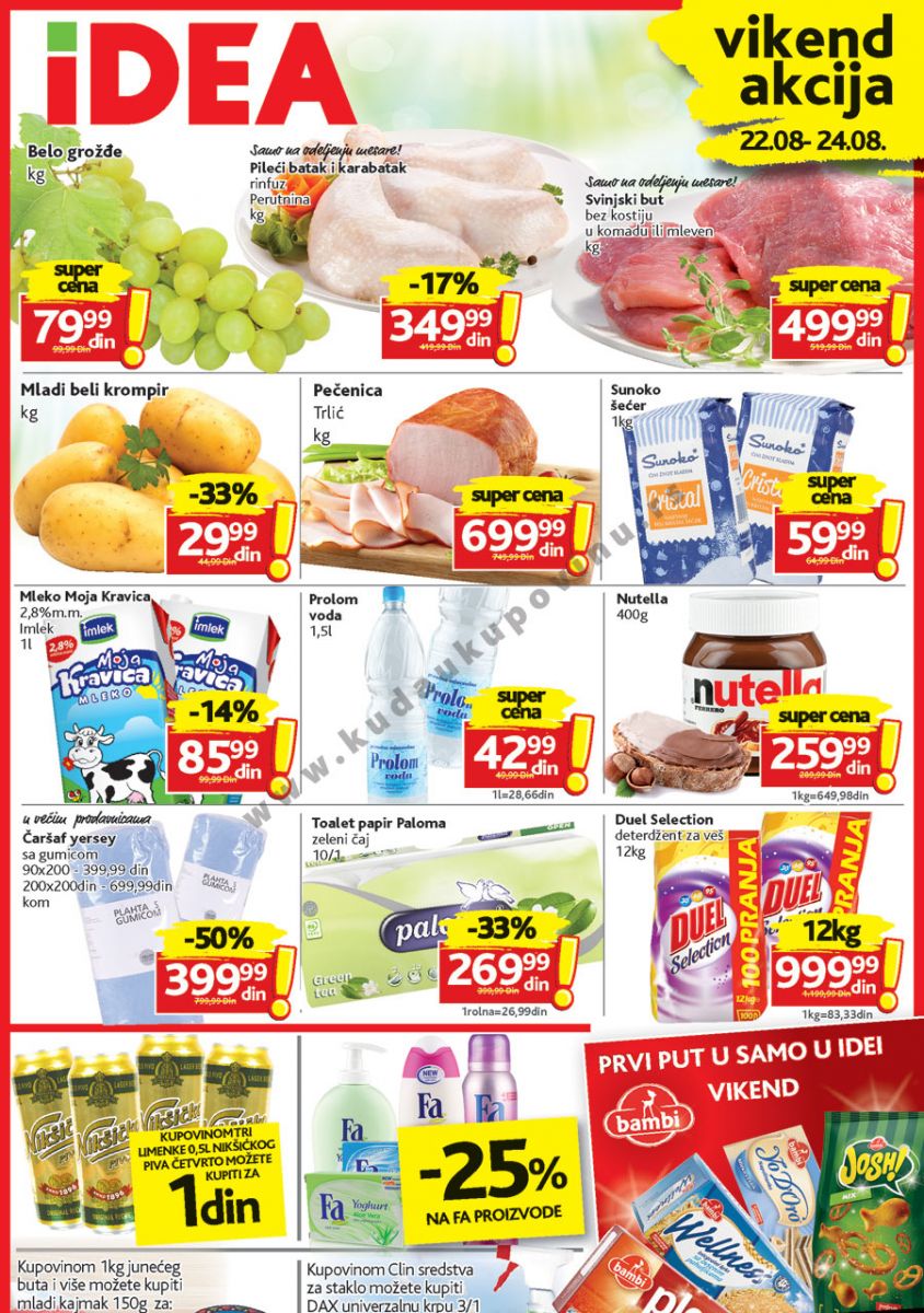 Idea Vikend Katalog Akcija 22.08. - 24.08.2014. | Kuda u Kupovinu