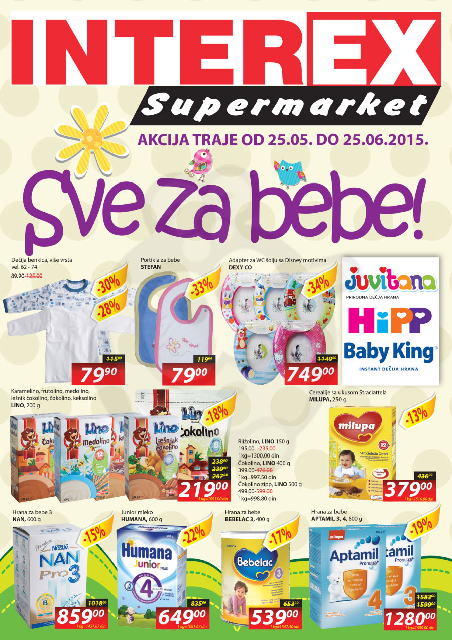 Interex Specijalna Akcija Sve za bebe 25.05. - 25.06.2015. | Kuda u ...