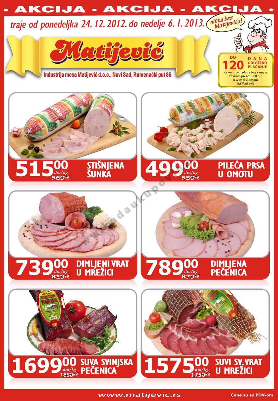Matijević Katalog Akcija 02.01. - 06.01.2013. | Kuda u Kupovinu