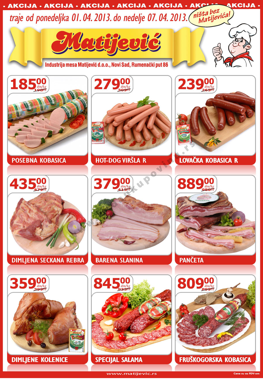 Matijević Katalog Akcija 01.04. - 07.04.2013. | Kuda u Kupovinu