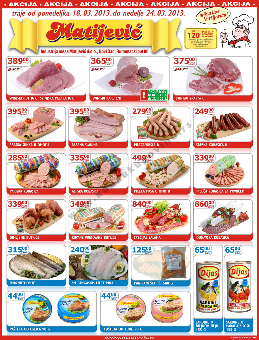 Matijević Katalog Akcija 18.03. - 24.03.2013. | Kuda u Kupovinu