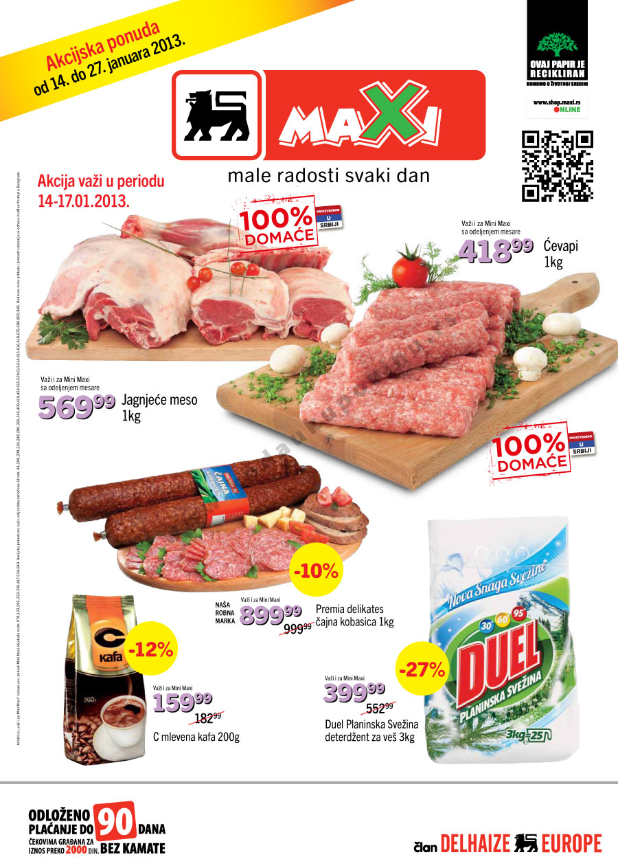 Maxi Katalog Akcija 14.01. - 27.01.2013. | Kuda u Kupovinu