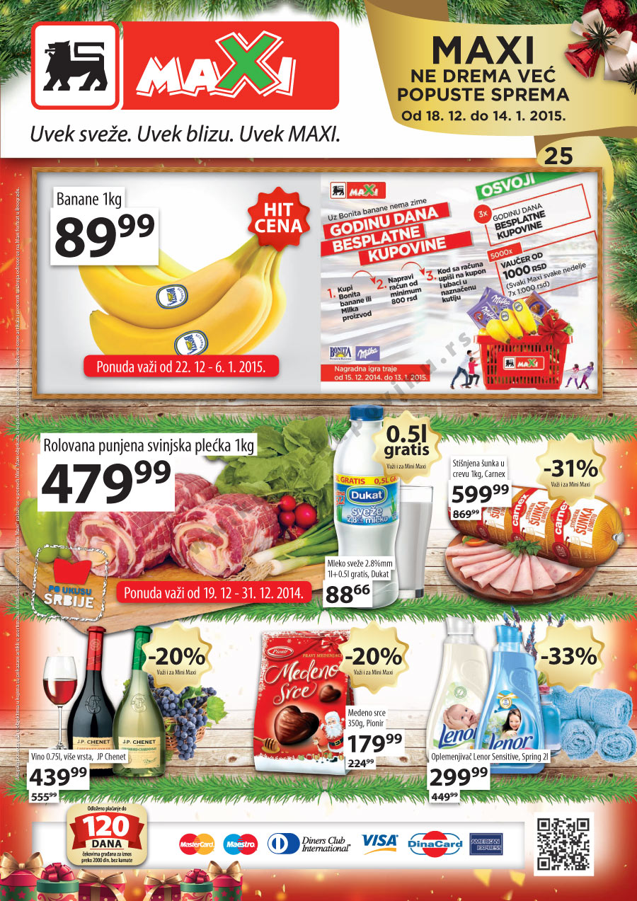 Maxi Katalog Akcija 18.12. - 14.01.2015. | Kuda u Kupovinu