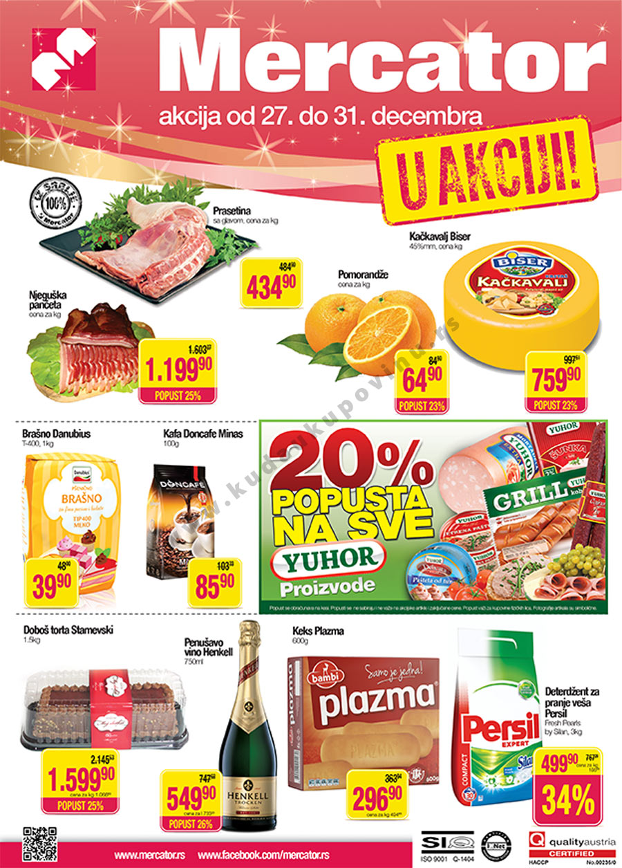 Mercator Vikend Akcija 27.12. - 31.12.2013. | Kuda u Kupovinu
