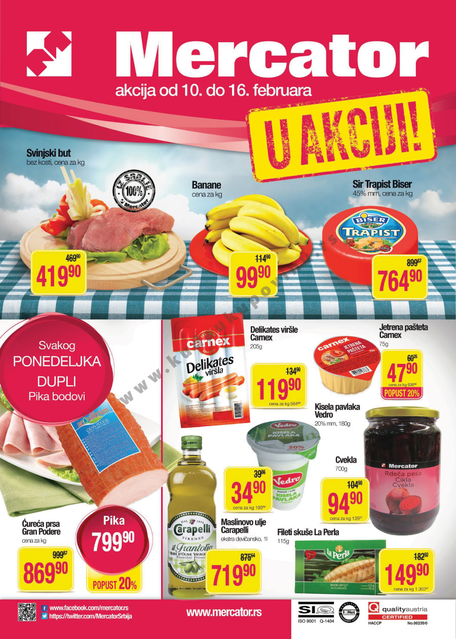 Mercator Katalog Akcija Nis 10.02. - 16.02.2014. | Kuda u Kupovinu