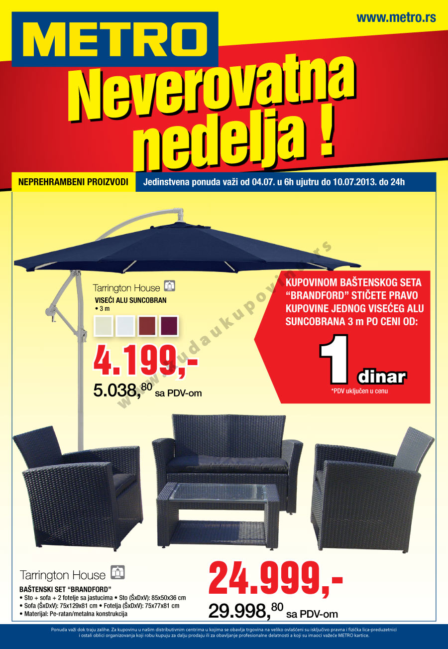 Metro Katalog Akcija Neverovatna Nedelja Neprehrana 04.07. - 10.07.2013 ...