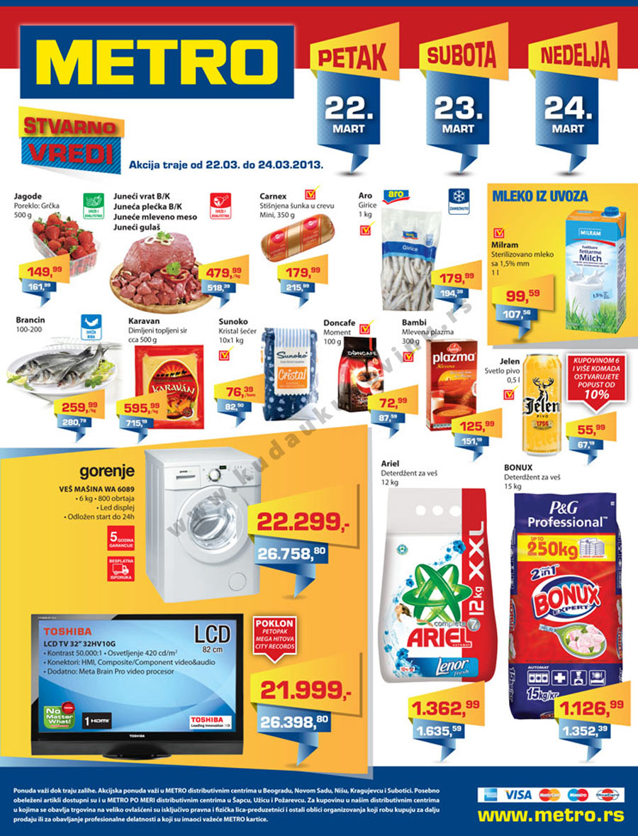 Metro Vikend Katalog Akcija 22.03. - 24.03.2013. | Kuda u Kupovinu