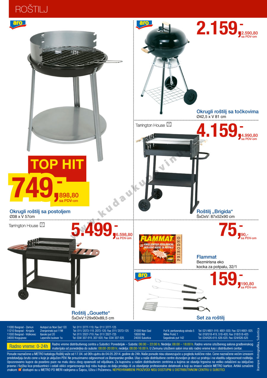 Metro Katalog Akcija Rostilj 17.04. - 04.05.2014. | Kuda u Kupovinu