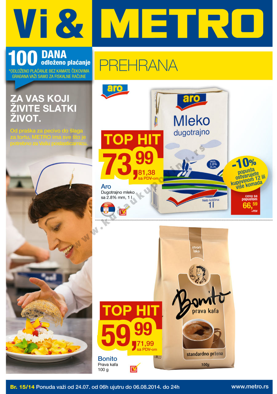 Metro Katalog Akcija Hrana 24.07. - 06.08.2014. | Kuda u Kupovinu