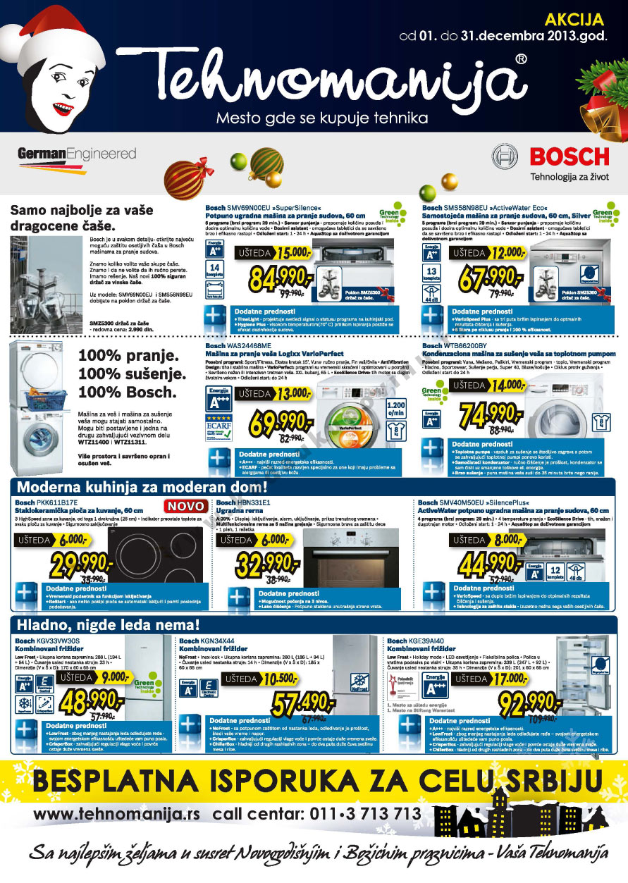Tehnomanija Katalog Akcija Bela Tehnika 01.12. - 31.12.2013. | Kuda u ...