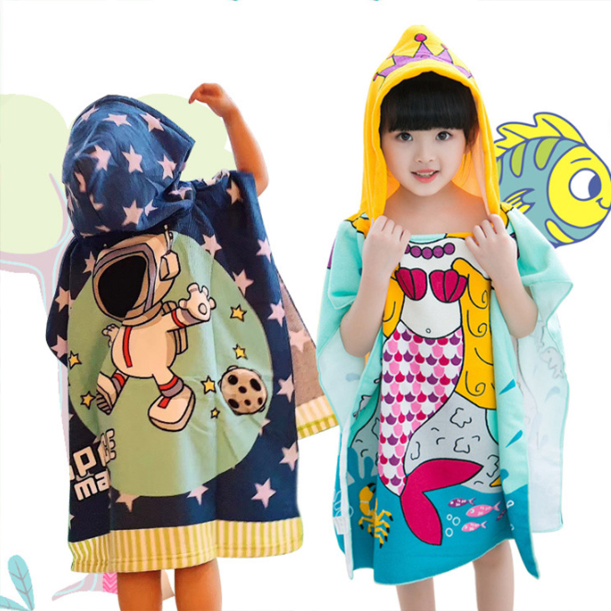 Pončo peškir - Dečiji peškir sa kapuljačom u super dezenima | Kuda u ...