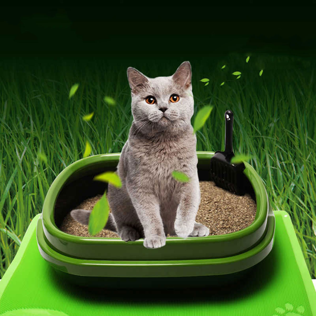 Toalet za mace - Posuda za pesak sa lopaticom 40 x 33 x 12 cm | Kuda u ...