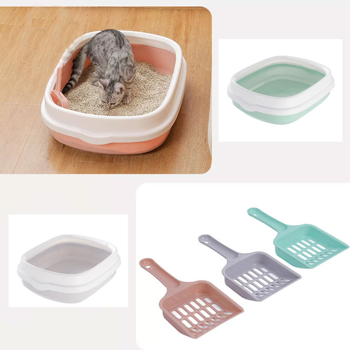 Toalet za mace - Posuda za pesak sa lopaticom 40 x 33 x 12 cm | Kuda u ...