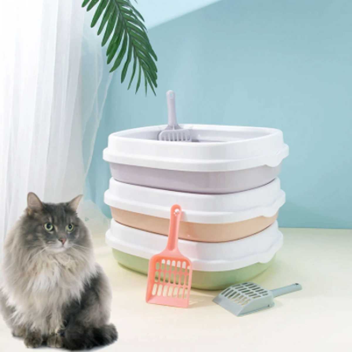 Toalet za mace - Posuda za pesak sa lopaticom 40 x 33 x 12 cm | Kuda u ...