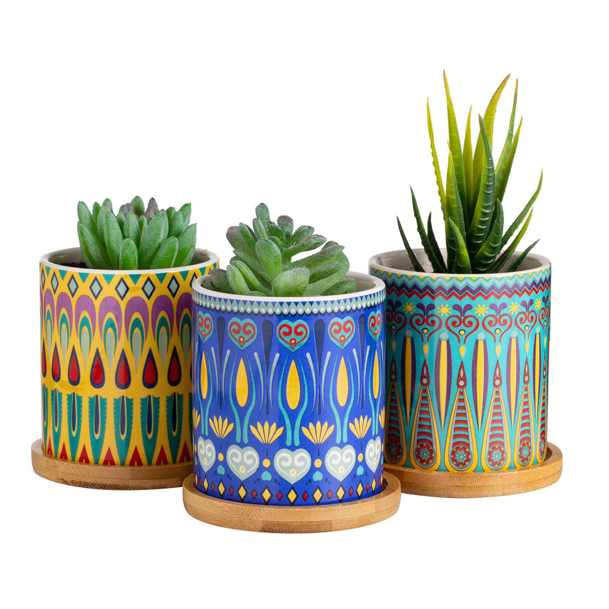 Boho happy style - keramička saksija za cveće | Kuda u Kupovinu