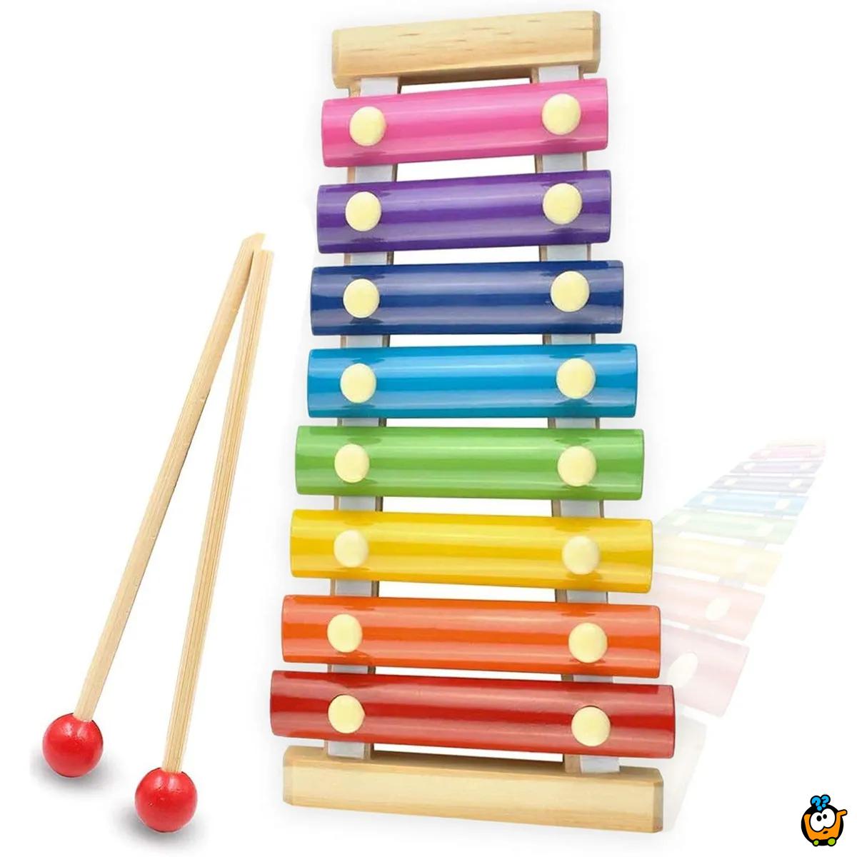 Veseli metalofon - drveni instrument sa udaraljkama | Kuda u Kupovinu