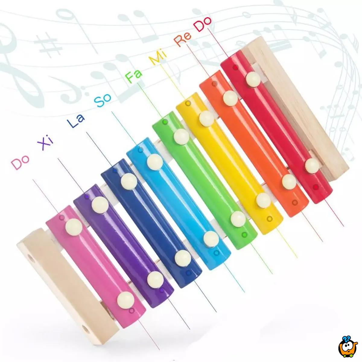 Veseli metalofon - drveni instrument sa udaraljkama | Kuda u Kupovinu