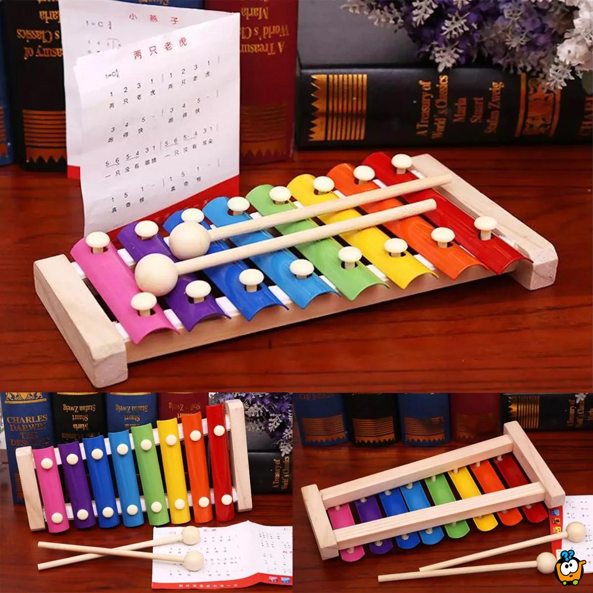 Veseli metalofon - drveni instrument sa udaraljkama | Kuda u Kupovinu